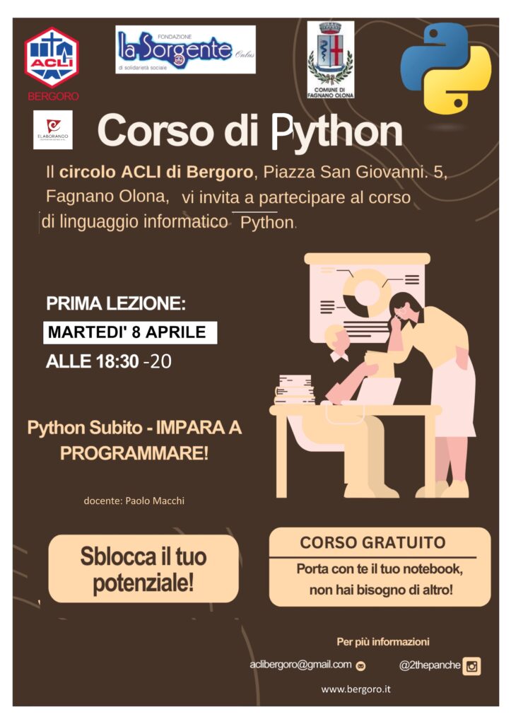 Corso di Python alle ACLI di Bergoro - varesepress.info